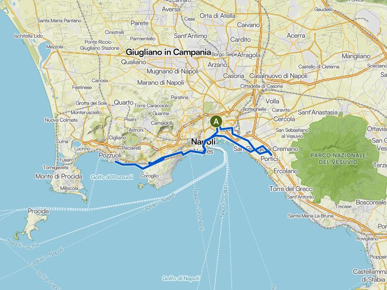 Convegno VESUVIO (S.Giorgio Cr.) - Puteoli e rit. | gravel ride | Komoot